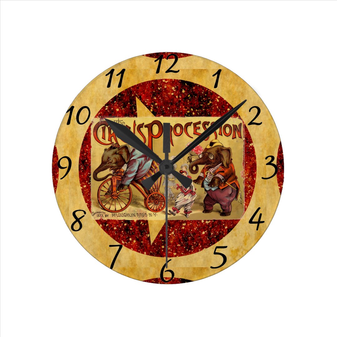 Circus Wall Clock | Zazzle