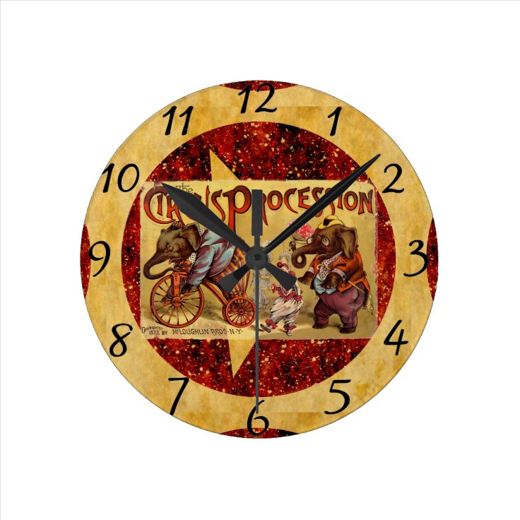 Circus Wall Clock | Zazzle