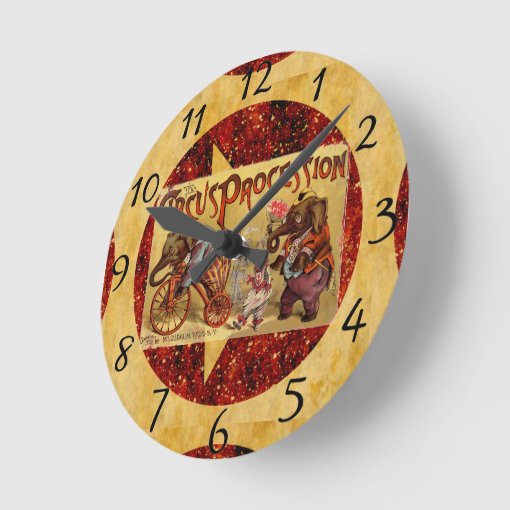 Circus Wall Clock | Zazzle