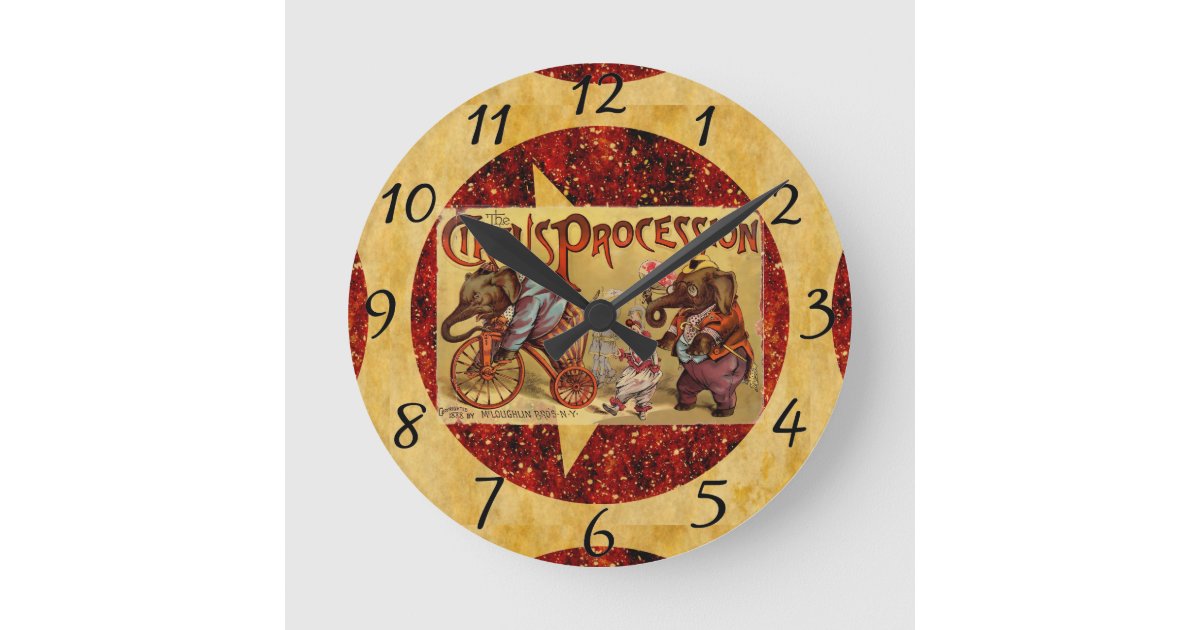 Circus Wall Clock | Zazzle