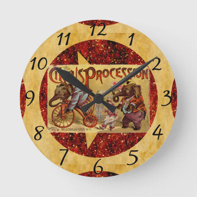 Circus Wall Clock | Zazzle