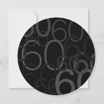 Cirle Round Numbers 60th Birthday Party Invitation | Zazzle