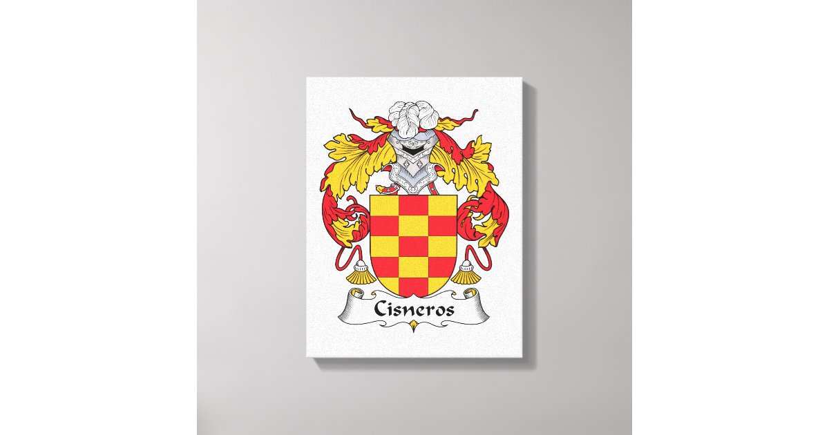 Cisneros Family Crest Canvas Print | Zazzle