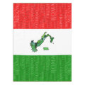 Cities, Map, and Flag of Italy Tablecloth | Zazzle