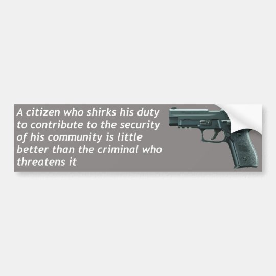 Citizen Security Bumper Sticker | Zazzle.com