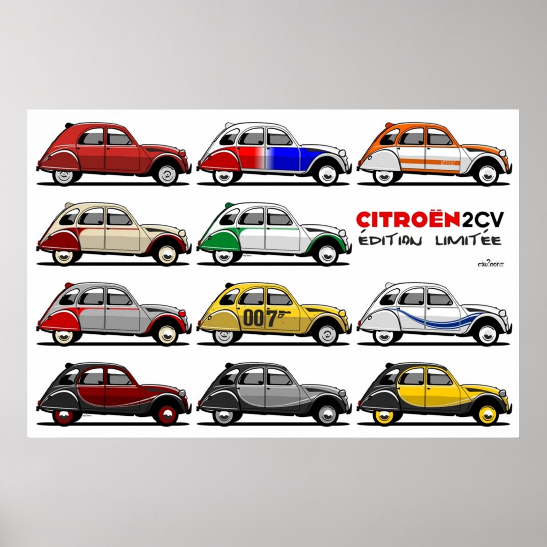 Citroën 2CV limited editions Poster | Zazzle