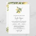 CITRON Lemon Wedding Invitation | Zazzle