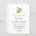 CITRON Lemon Wedding Invitation | Zazzle