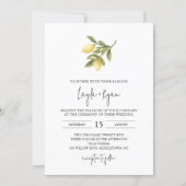 CITRON Lemon Wedding Invitation | Zazzle