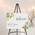 CITRON Lemon Wedding Welcome Sign Foam Board | Zazzle