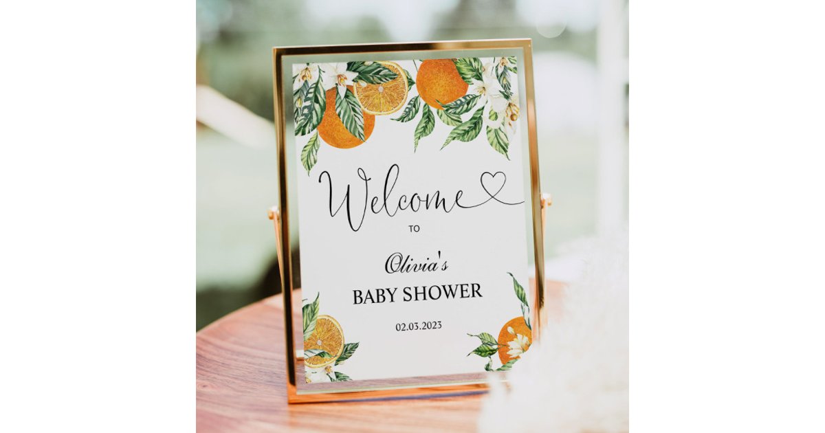 Citrus baby shower welcome sign | Zazzle