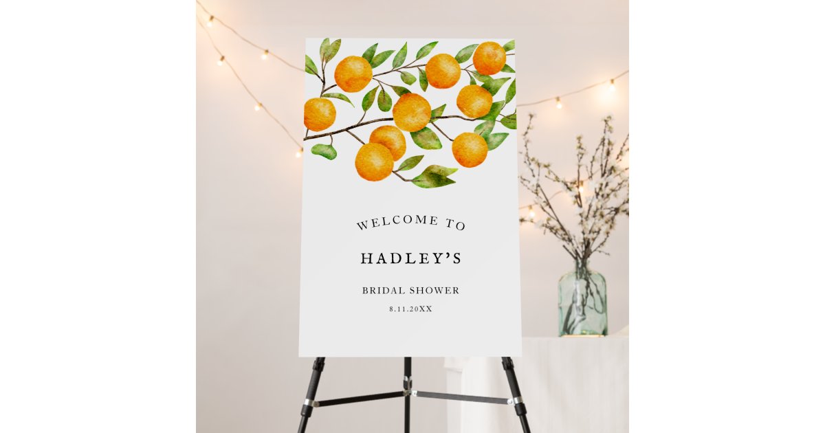 Citrus Bridal Shower Welcome Sign | Zazzle