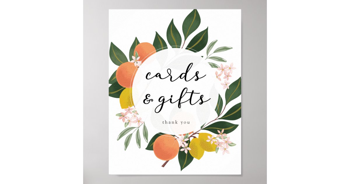 Citrus Cards and Gifts sign | Zazzle