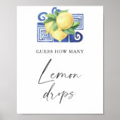 Citrus - guess how many lemon drops poster | Zazzle