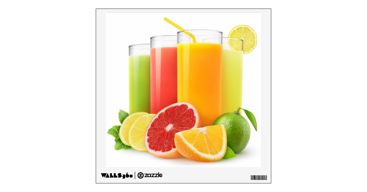 Citrus juices wall decal | Zazzle