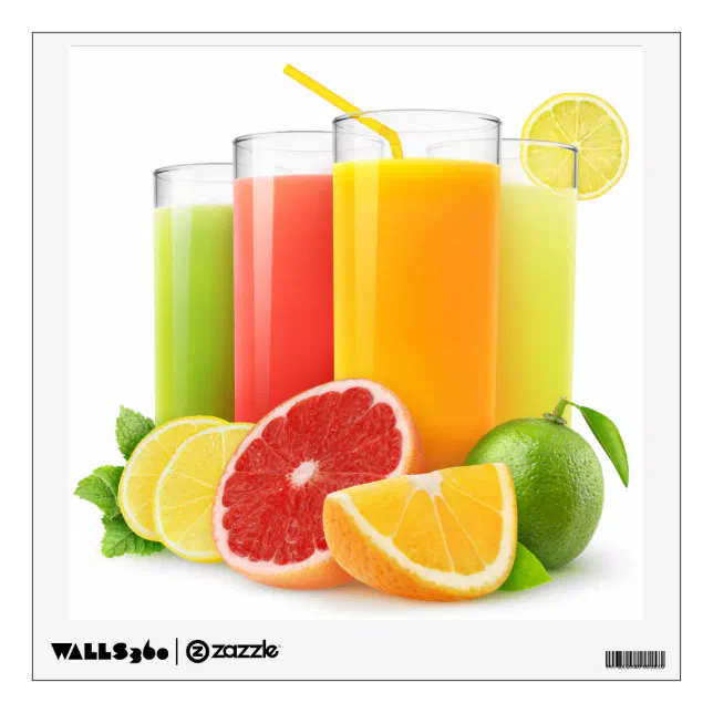 Citrus juices wall decal | Zazzle