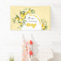 Citrus lemon main squeeze 1st birthday party banner | Zazzle