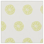 Fabric: White & Yellow Lemon Print Fabric | Zazzle.com