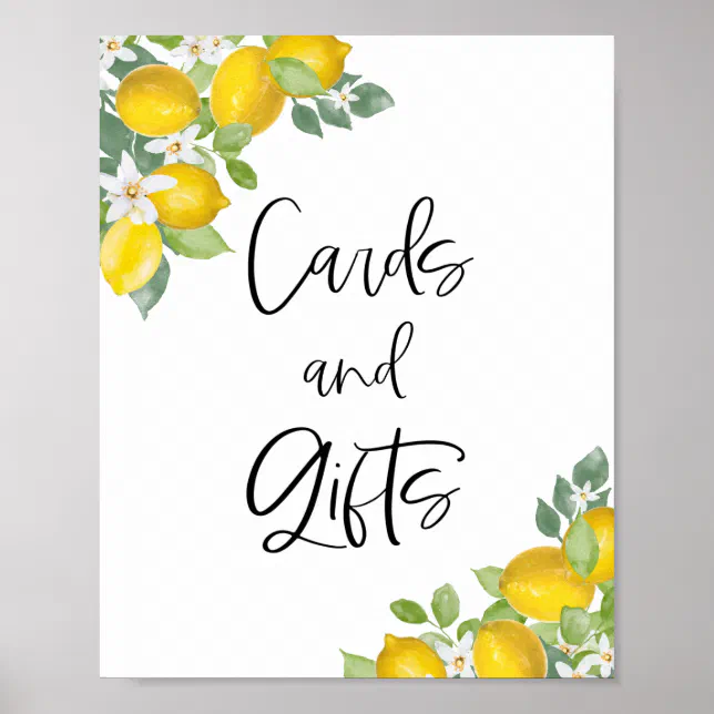 Citrus Lemon Theme Cards and Gifts Sign | Zazzle