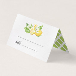 Citrus Lemon Tree Wedding Table Card | Zazzle