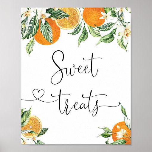 Citrus Little cutie sweet treats Poster | Zazzle