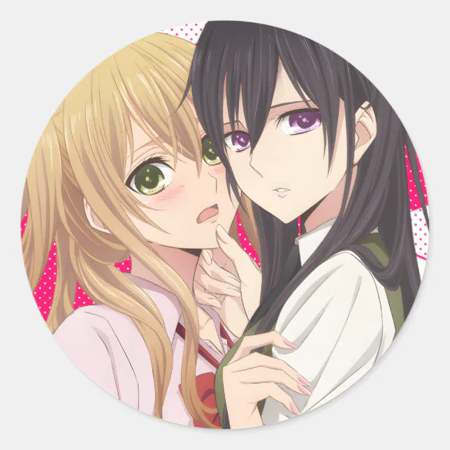 Citrus | Mei x Yuzu | Yuri Anime Manga | Classic Round Sticker | Zazzle