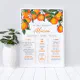Citrus Orange 1st Birthday Milestone Poster | Zazzle