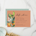 Citrus Orange Botanical Rust Baby Shower Invite | Zazzle