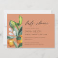 Citrus Orange Botanical Rust Baby Shower Invite | Zazzle