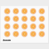 Citrus Orange Classic Round Sticker | Zazzle