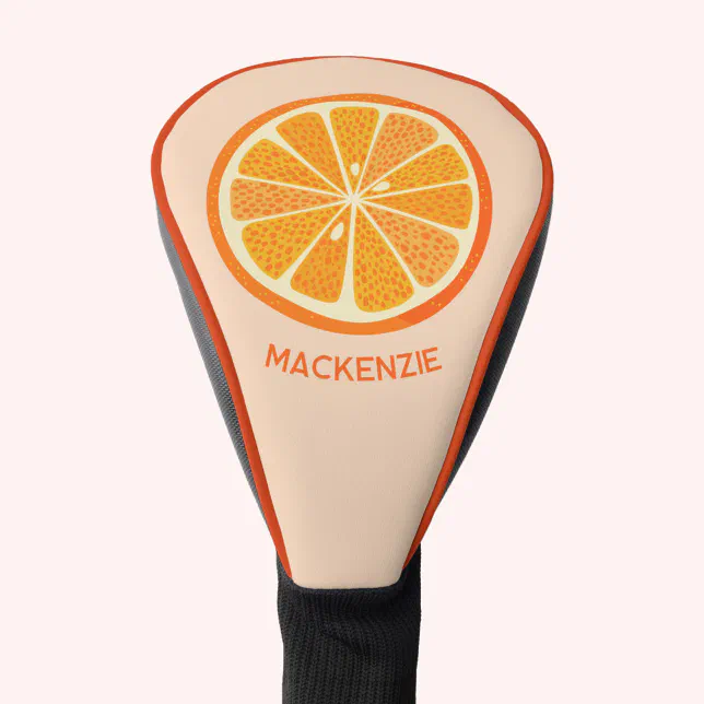 Citrus Orange Fruit Personalized Golf Head Cover | Zazzle