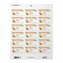 Citrus Orange Modern Address Label | Zazzle