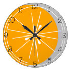 Orange fruit Clock with numbers | Zazzle.com