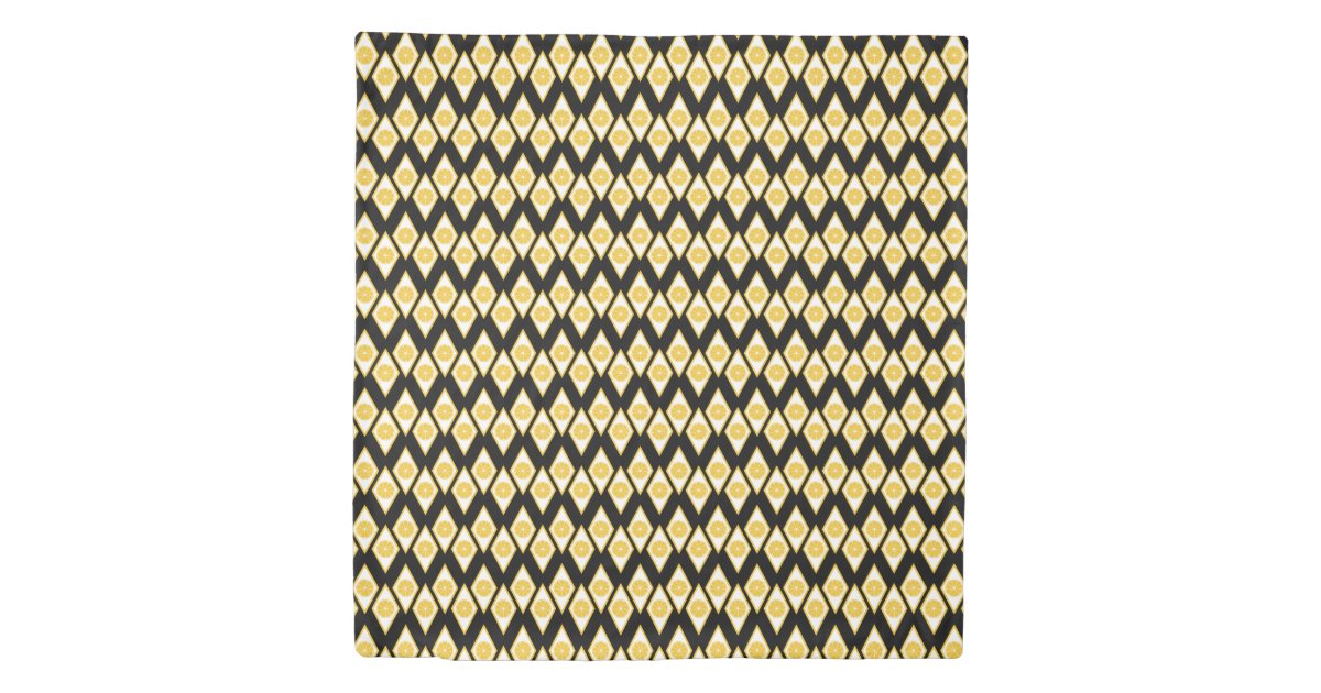 Citrus Slices in Modern Diamond Pattern Duvet Cover | Zazzle
