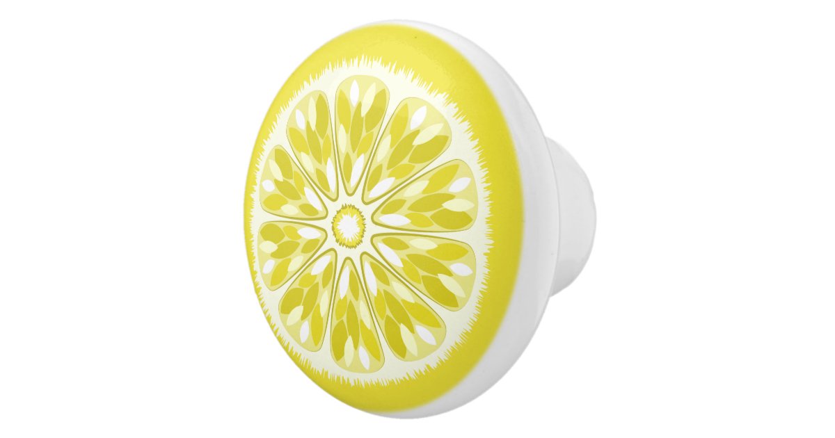 Citrus Slices Lemon Ceramic Knob | Zazzle