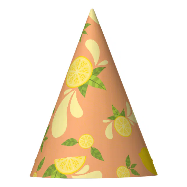 Citrus Splash Illustration Party Hat | Zazzle