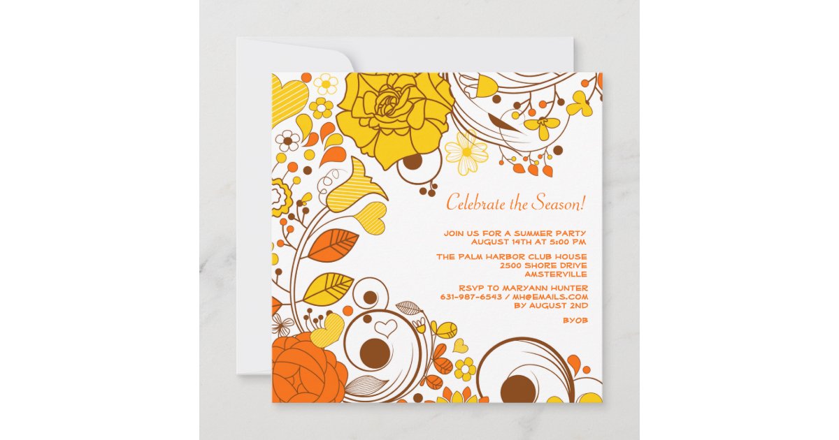 Citrus Twist Invitation | Zazzle