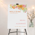Citrus Watercolor Wedding Welcome Sign | Zazzle
