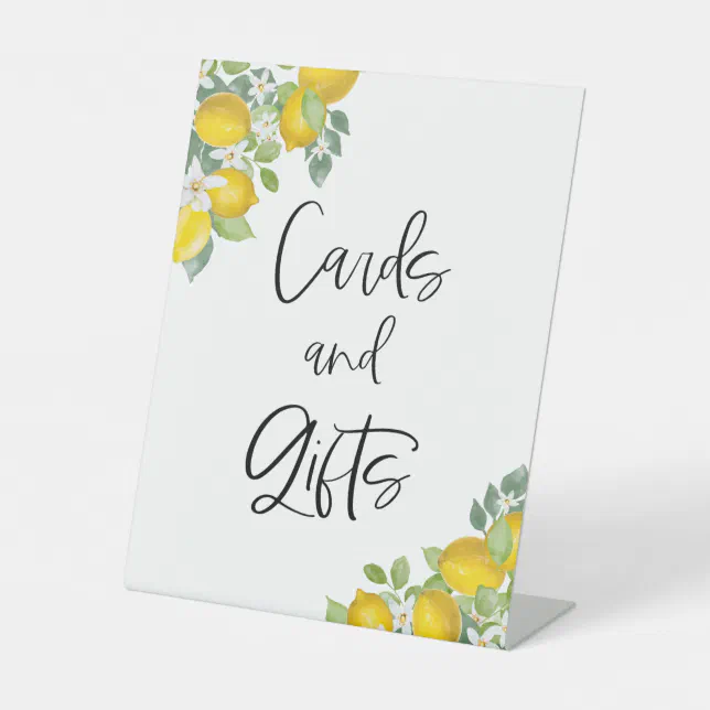 Citrus Yellow Lemon Theme Cards and Gifts Sign | Zazzle