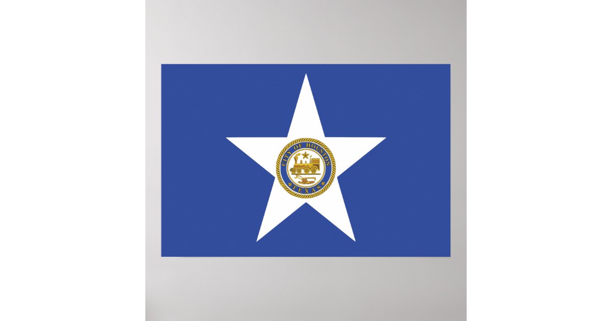 City Flag of Houston (Texas) Poster | Zazzle
