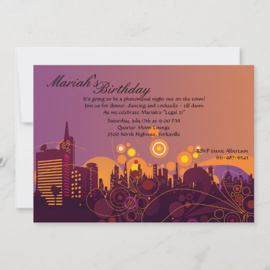 City Lights Invitation | Zazzle.com