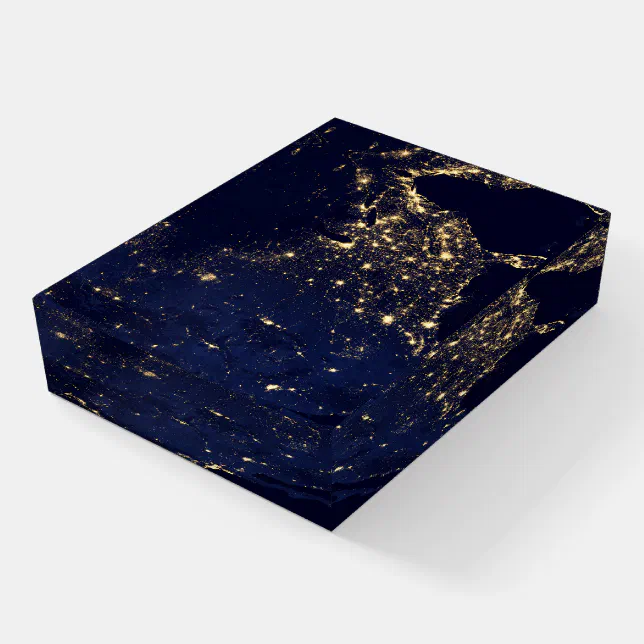 City Lights Of The United States At Night. Paperweight | Zazzle