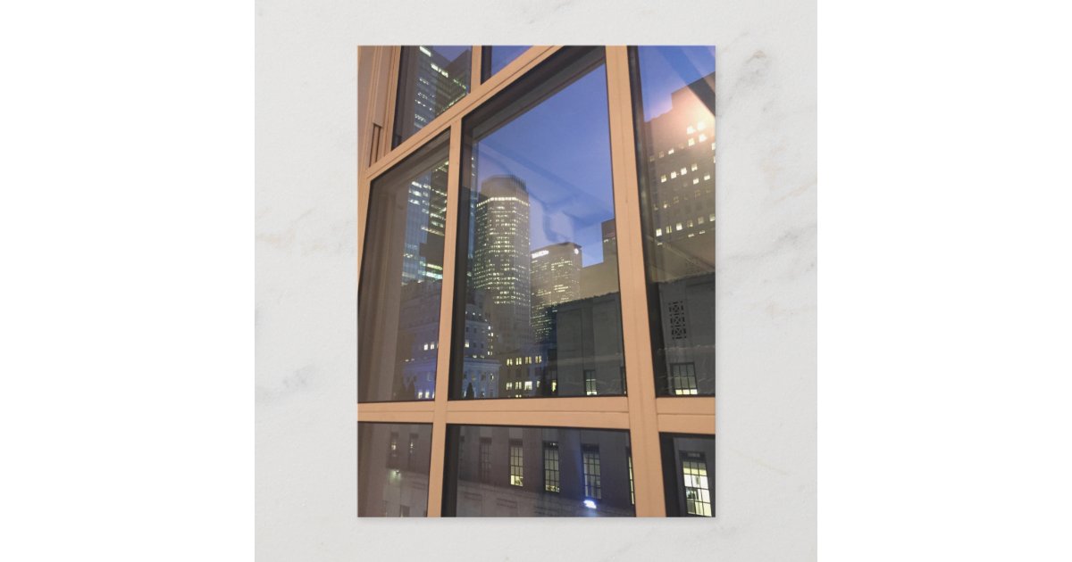 City Lights Window Night New York City NYC Photo Postcard | Zazzle