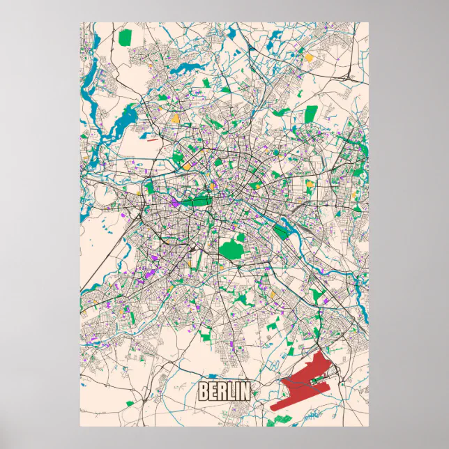 City map of Berlin Poster | Zazzle