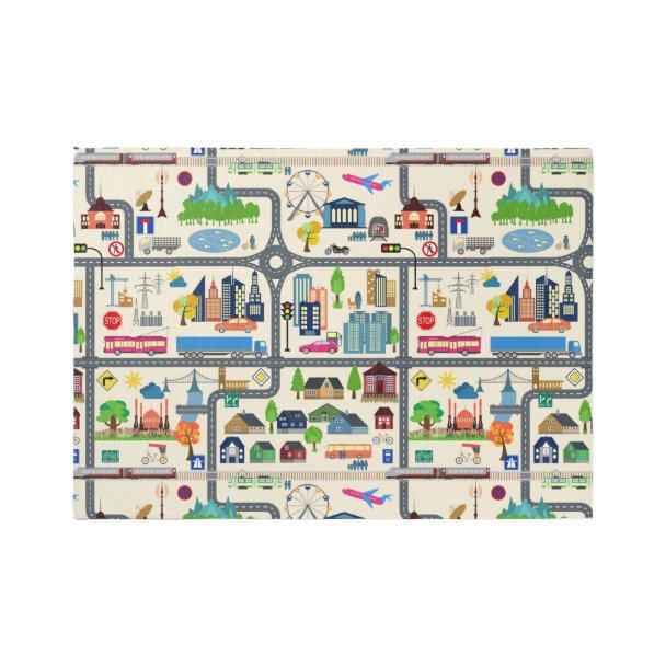 City Map Pattern Fabric | Zazzle