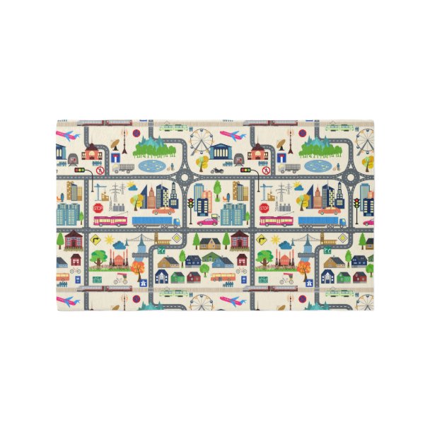 City Map Pattern Fabric | Zazzle
