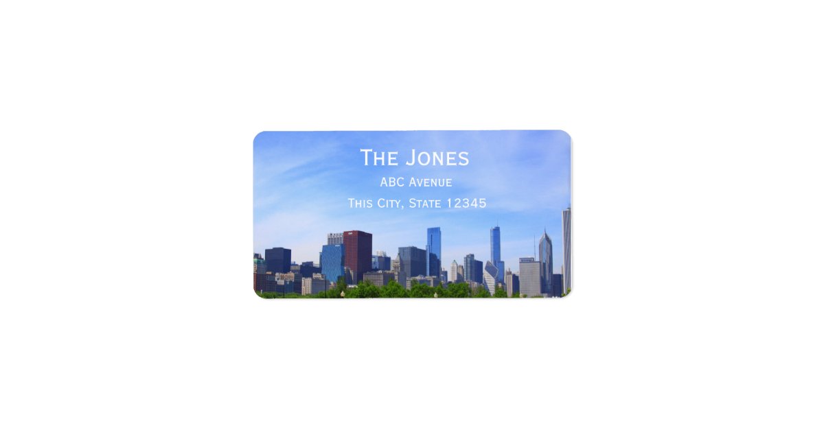 City Of Chicago address/customizable Label | Zazzle