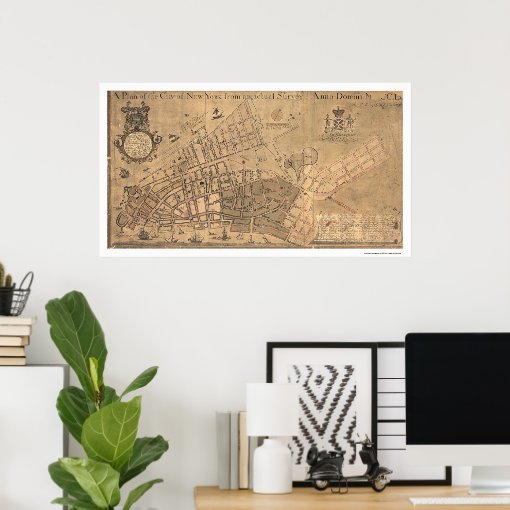 City Of New York Map 1755 Poster | Zazzle