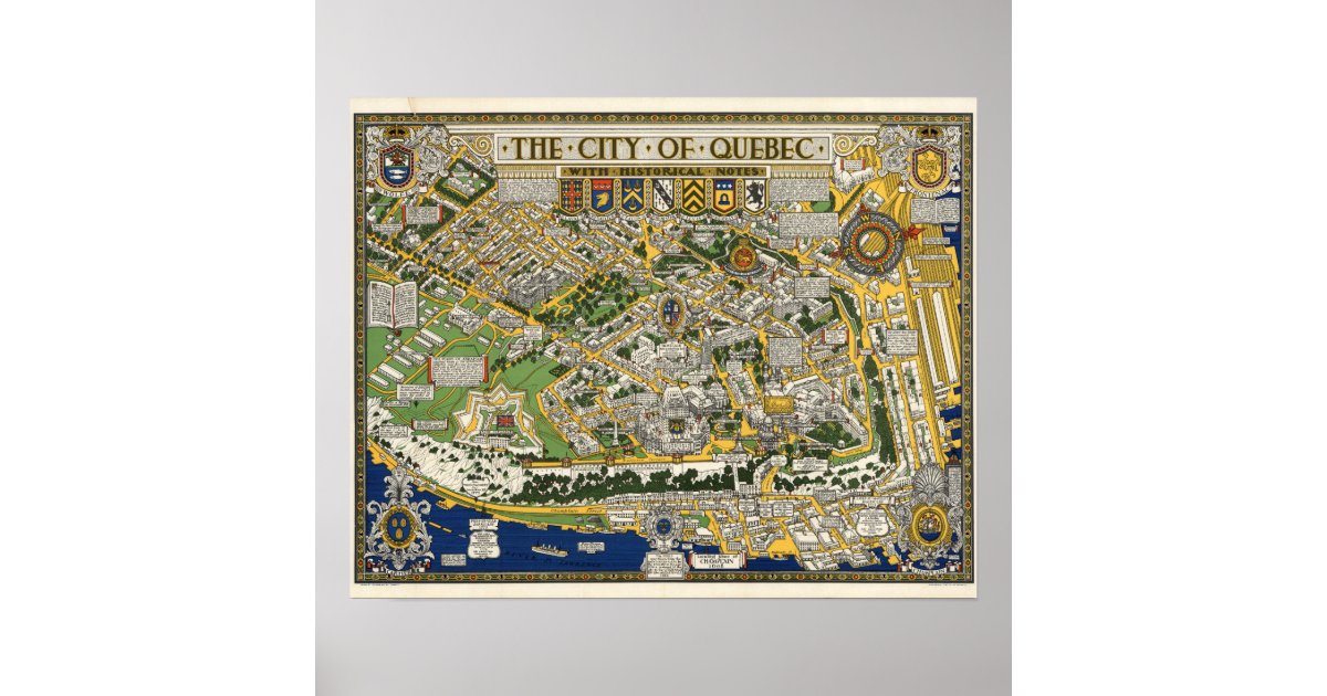 City of Quebec Map Poster | Zazzle
