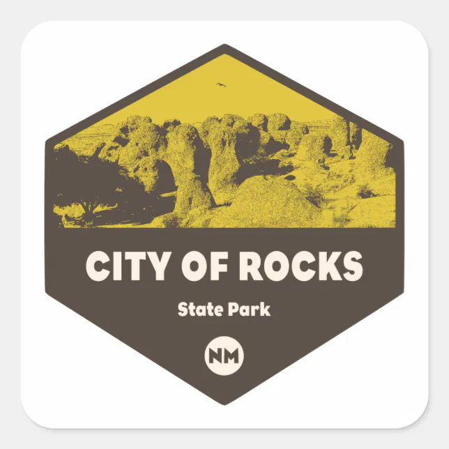 City of Rocks State Park New Mexico Square Sticker | Zazzle